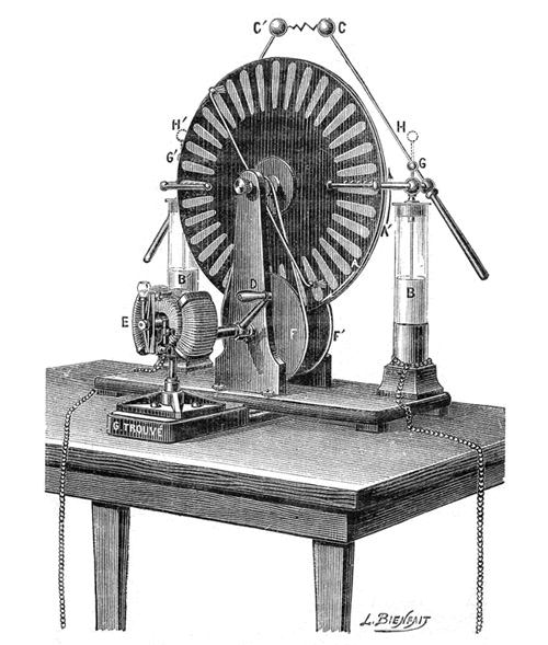 Machine de Wimshurst - machine électrique à influence - Electrostatique - le Compendium